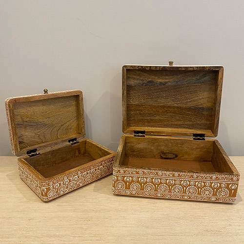 Handmade Bohemian Style Wooden Boxes Rental – Celebration Events